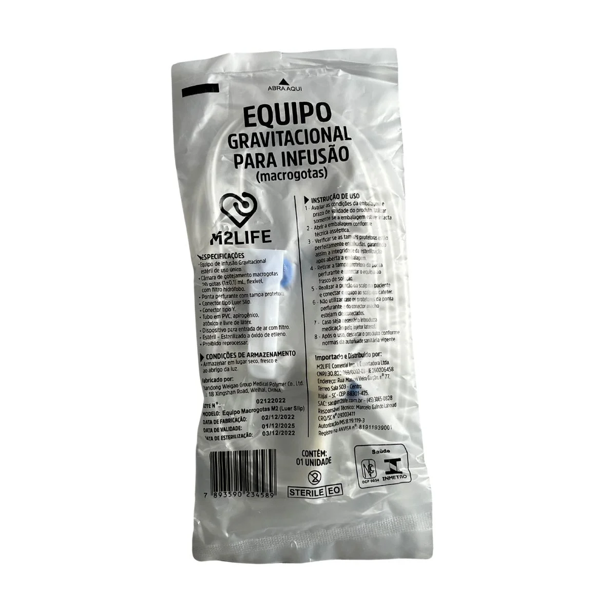 EQUIPO MACRO SLIP C/ FILTRO INJ LATERAL - M2LIFE - Distrimed