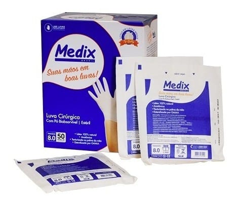 LUVA CIRURGICA ESTERIL 8.0 (PAR) - MEDIX